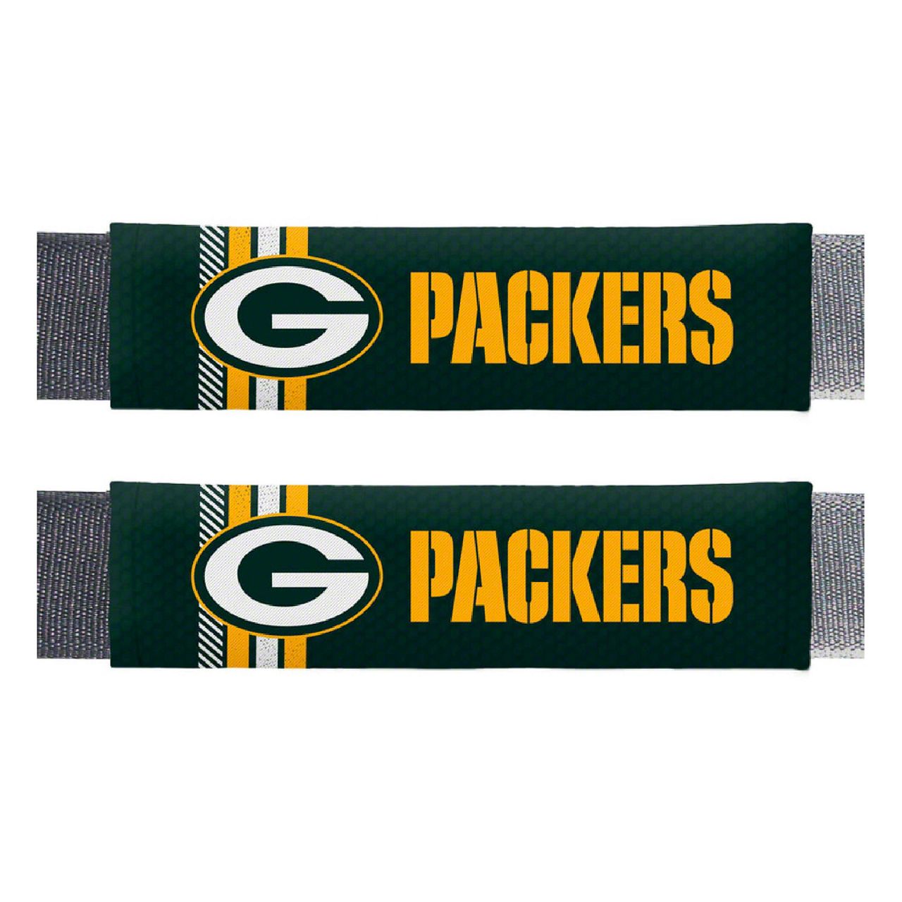 Universal AT Rally Seatbelt Pads with Green Bay Packers Logo; Green ...