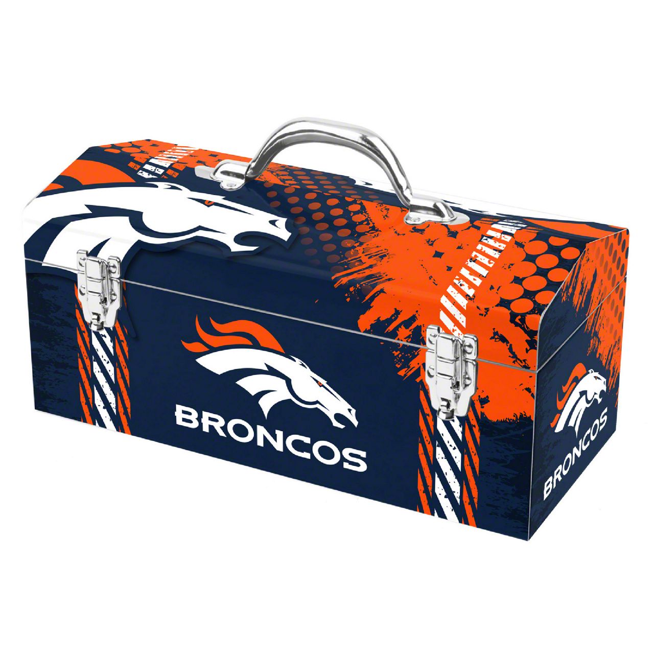 Universal AT Tool Box with Denver Broncos Logo; Blue and Orange - Free ...