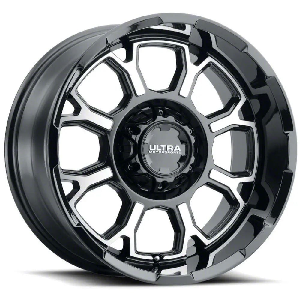 Ultra Wheels Tahoe Commander Gloss Black Machined 6-Lug Wheel; 18x9 ...