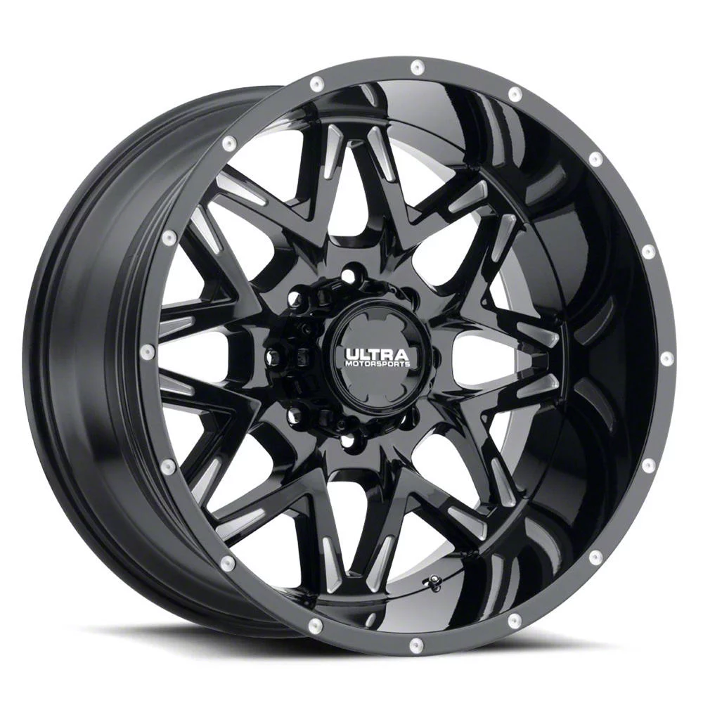 Ultra Wheels F-350 Super Duty Carnivore Gloss Black 8-Lug Wheel; 20x9 ...