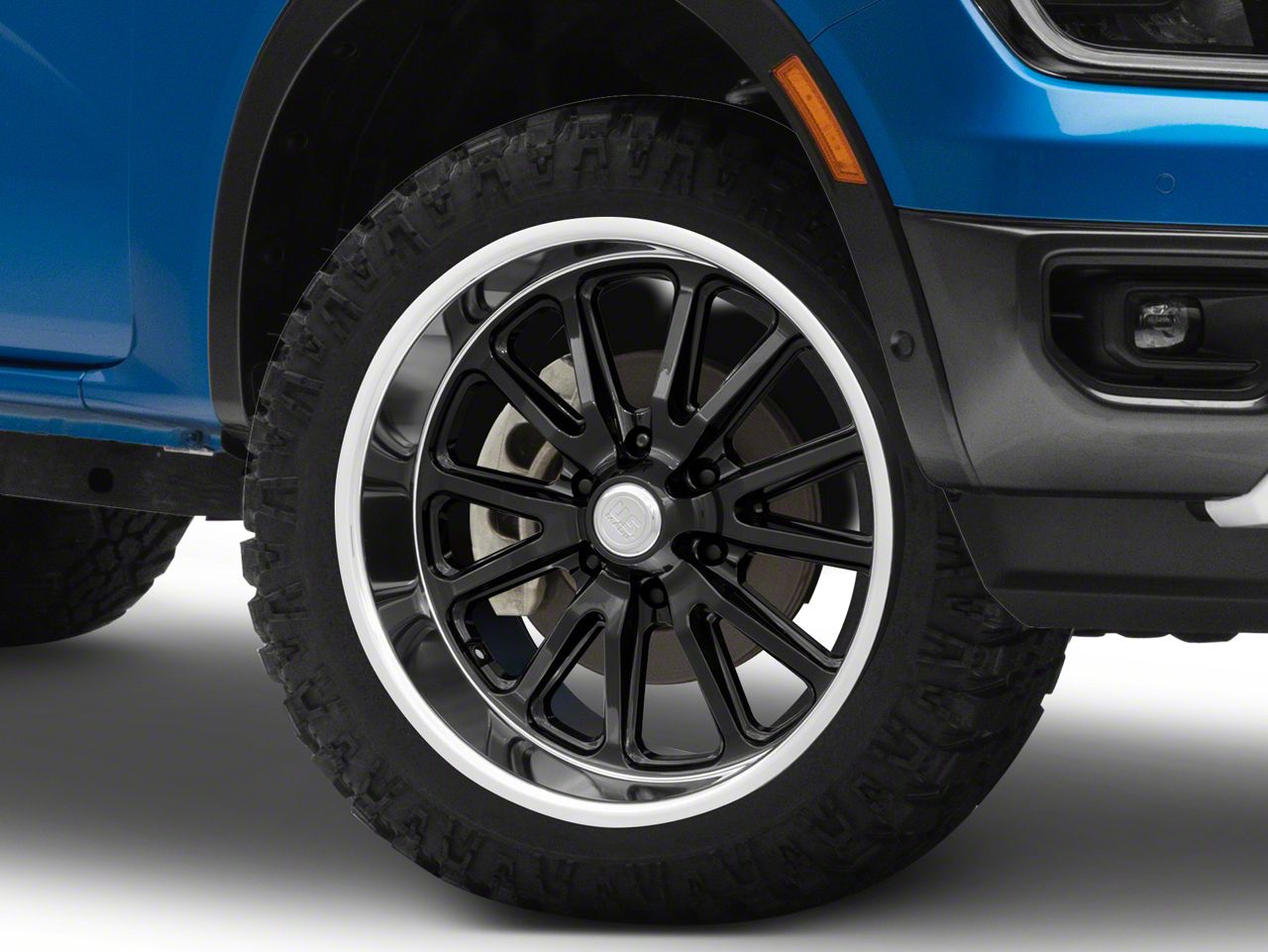 US Mag Ranger Rambler 6 Gloss Black with Diamond Cut Lip 6-Lug Wheel ...