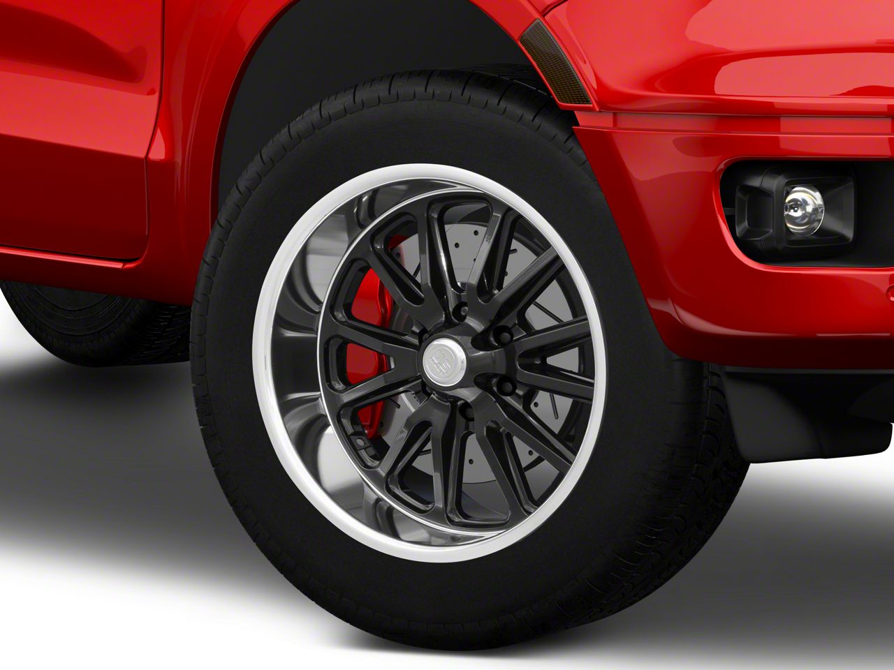 US Mag Ranger Rambler 6 Gloss Black with Diamond Cut Lip 6-Lug Wheel ...