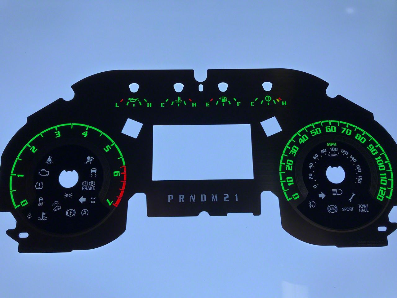 US Speedo F-150 Stainless Edition Gauge Face; MPH; Green SSF154G (15-16 ...