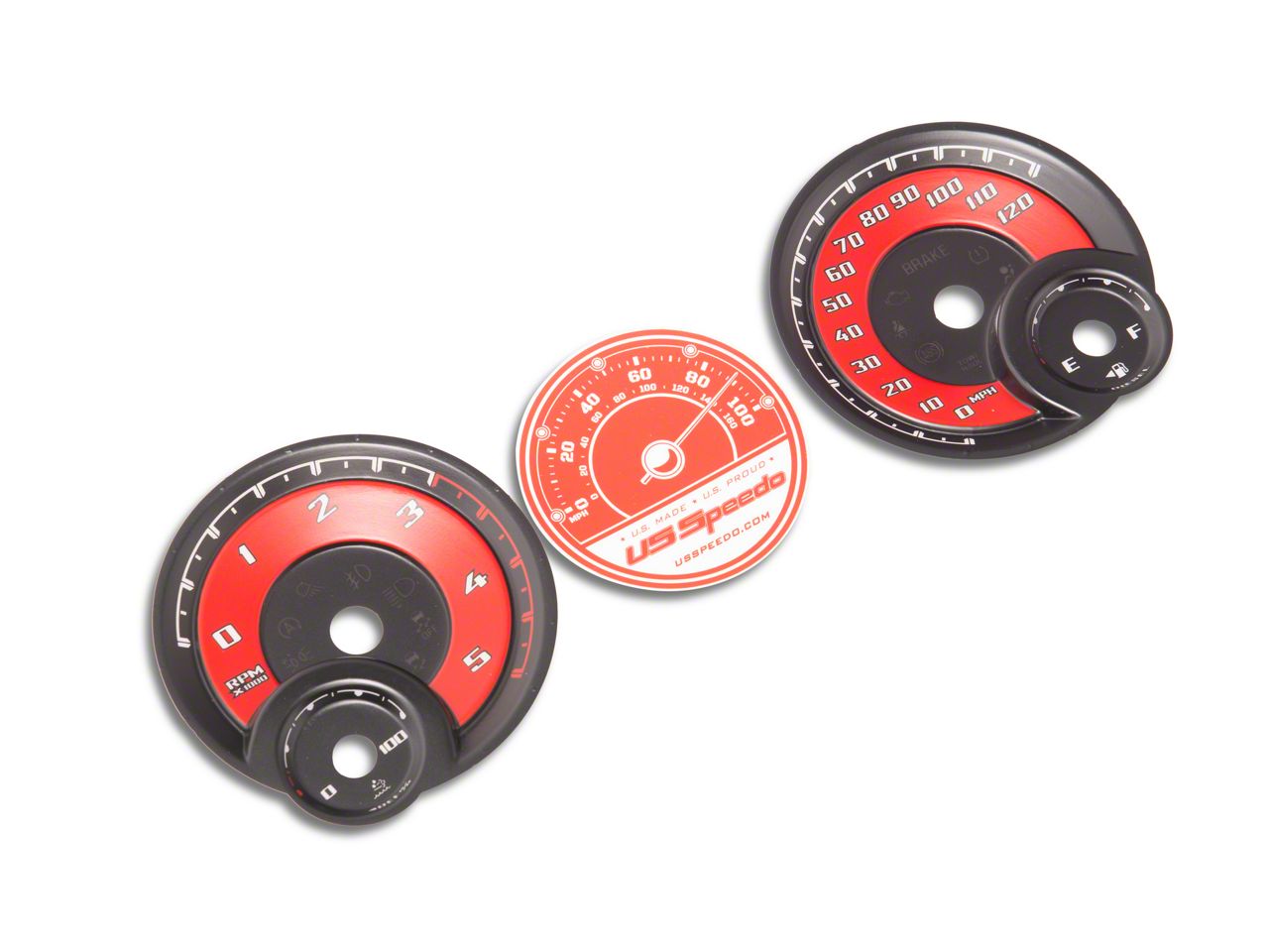 US Speedo RAM 1500 Daytona Edition Gauge Face; MPH; Red RAM195 (19-24 ...