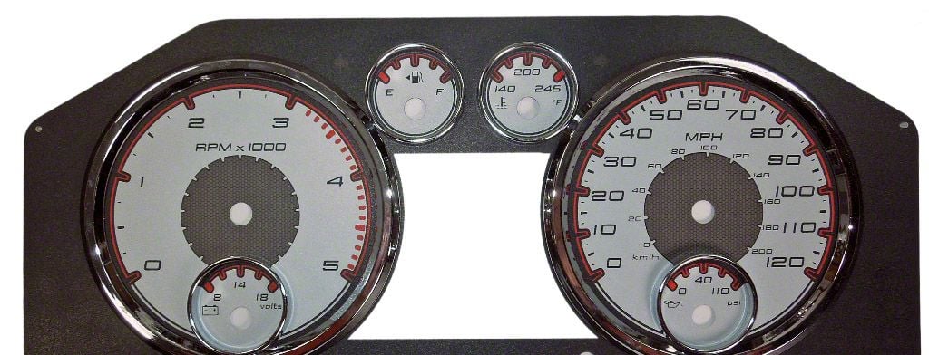 US Speedo RAM 3500 Daytona Edition Gauge Face; MPH; Silver RAM1062D (10 ...