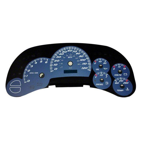 US Speedo Silverado 1500 Daytona Edition Gauge Face; MPH; Blue ...