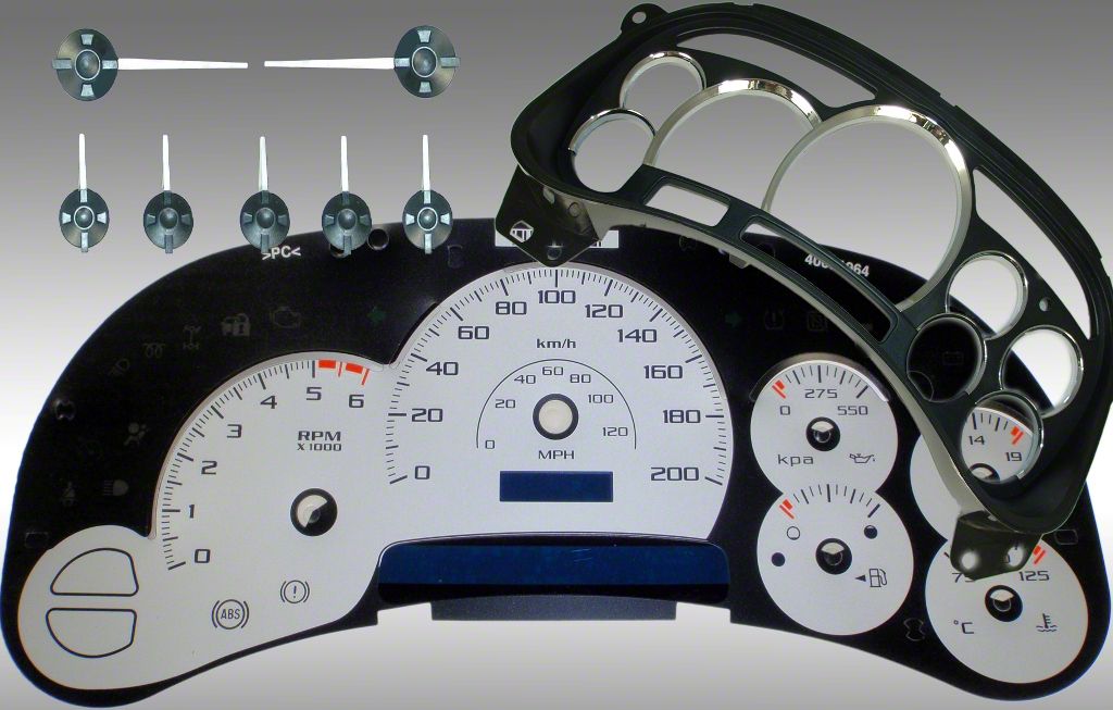 US Speedo Silverado 1500 Escalade Edition Gauge Cluster Kit; KMH ...