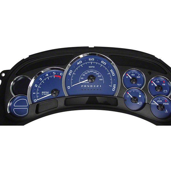 US Speedo Silverado 1500 Escalade Edition Gauge Cluster Kit; MPH; Blue ...