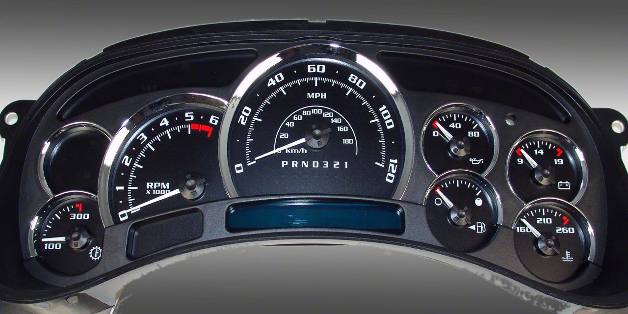US Speedo Silverado 1500 Escalade Edition LED Ready Gauge Face; MPH ...