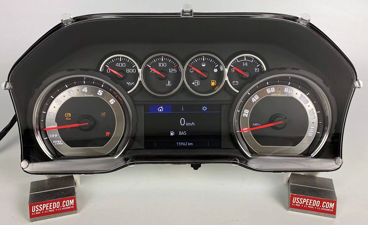 US Speedo Silverado 1500 Stainless Edition Gauge Face; MPH; Blue ...