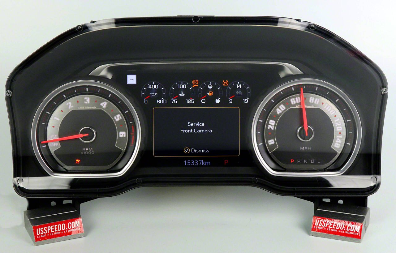 US Speedo Silverado 1500 Stainless Edition Gauge Face; MPH; Green ...