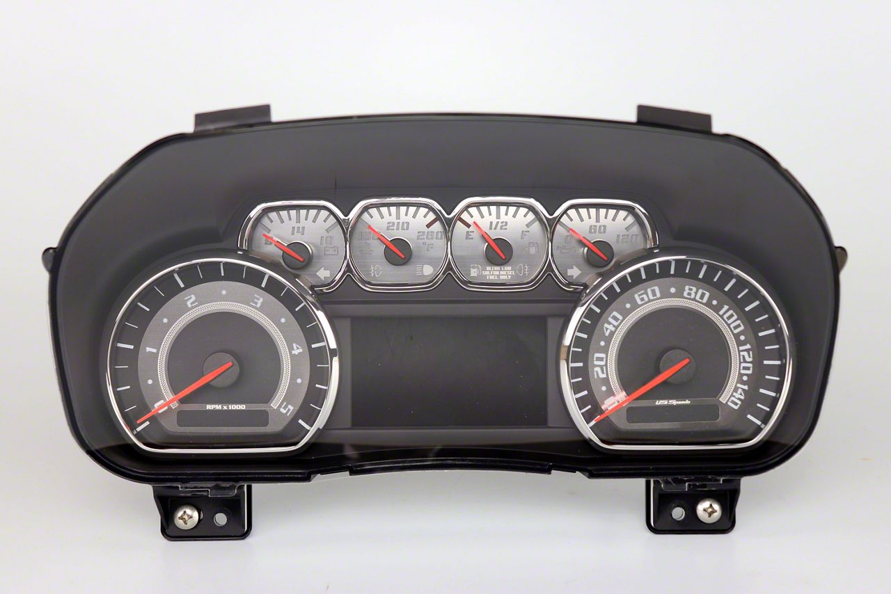 US Speedo Silverado 2500 Stainless Edition Gauge Face; MPH; White ...