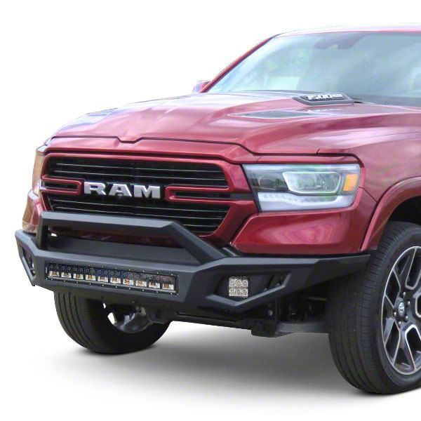 RAM 1500 HD Front Bumper with Hoop; Black (19-24 RAM 1500, TRX) - Free ...