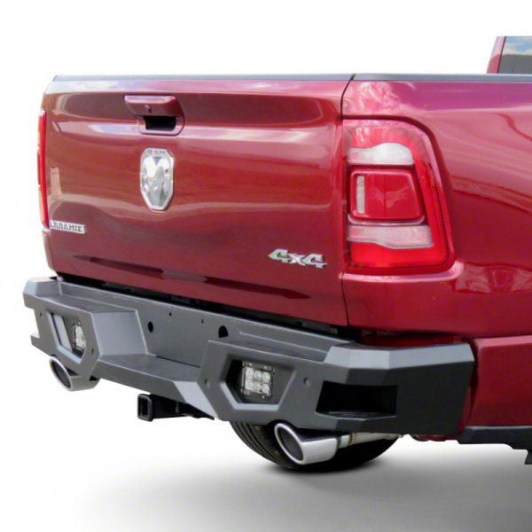 RAM 1500 HD Rear Bumper with Hoop; Black (19-25 RAM 1500) - Free Shipping