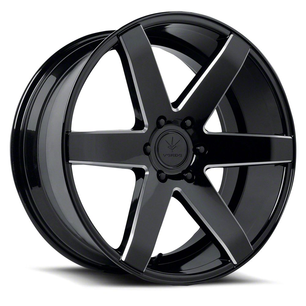 Verde Wheels RAM 1500 Invictus Gloss Black Milled 6-Lug Wheel; 22x9.5 ...