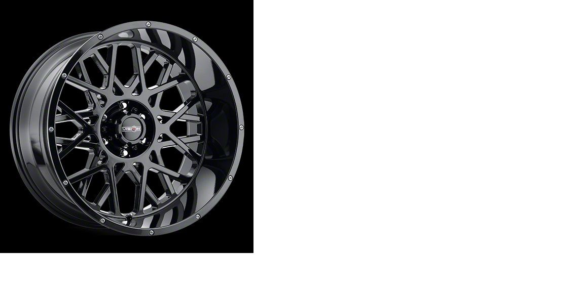Vision Off-Road Tahoe Rocker Gloss Black 6-Lug Wheel; 22x12; -51mm ...
