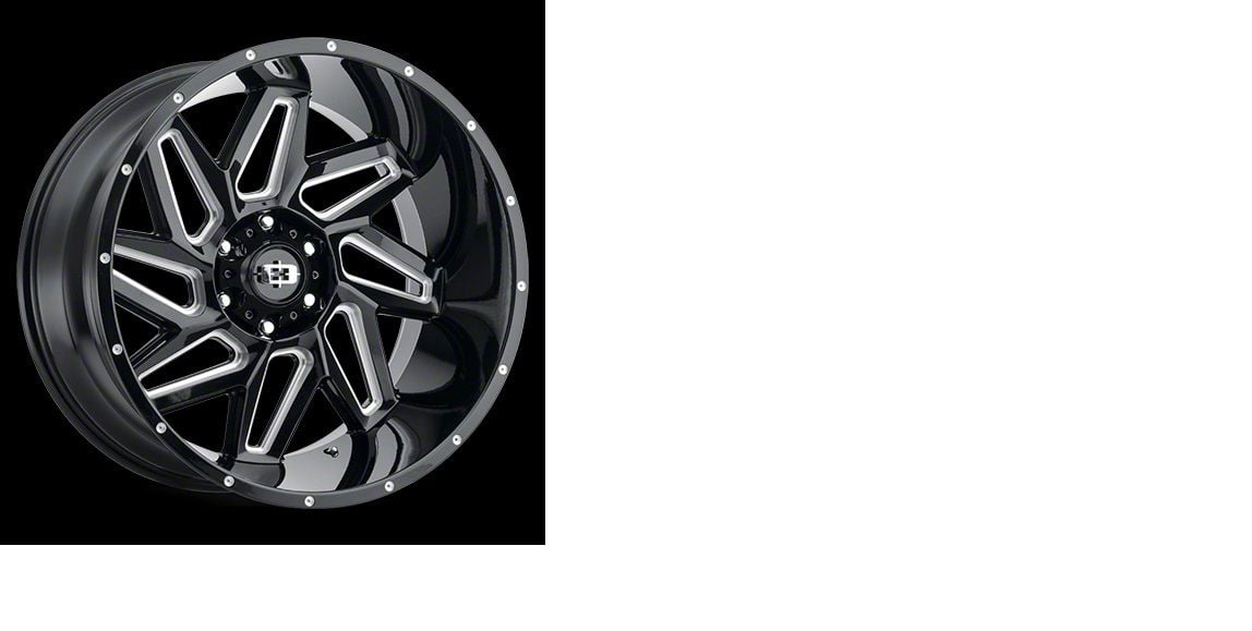 Vision Off-Road Tahoe Spyder Gloss Black Milled Spoke 6-Lug Wheel ...