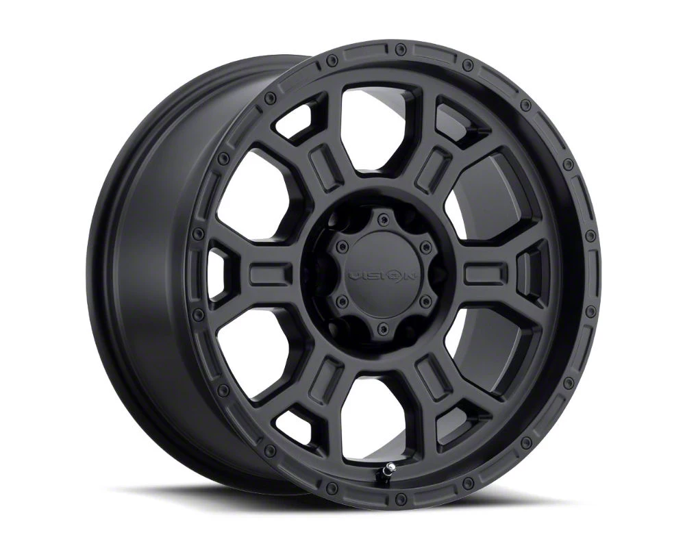 Vision Off-Road Yukon 372 Raptor Matte Black 6-Lug Wheel; 17x9; -6mm ...