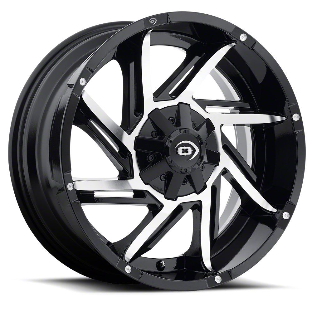 Vision Off-Road Ranger Prowler Gloss Black Machined Face 6-Lug Wheel ...