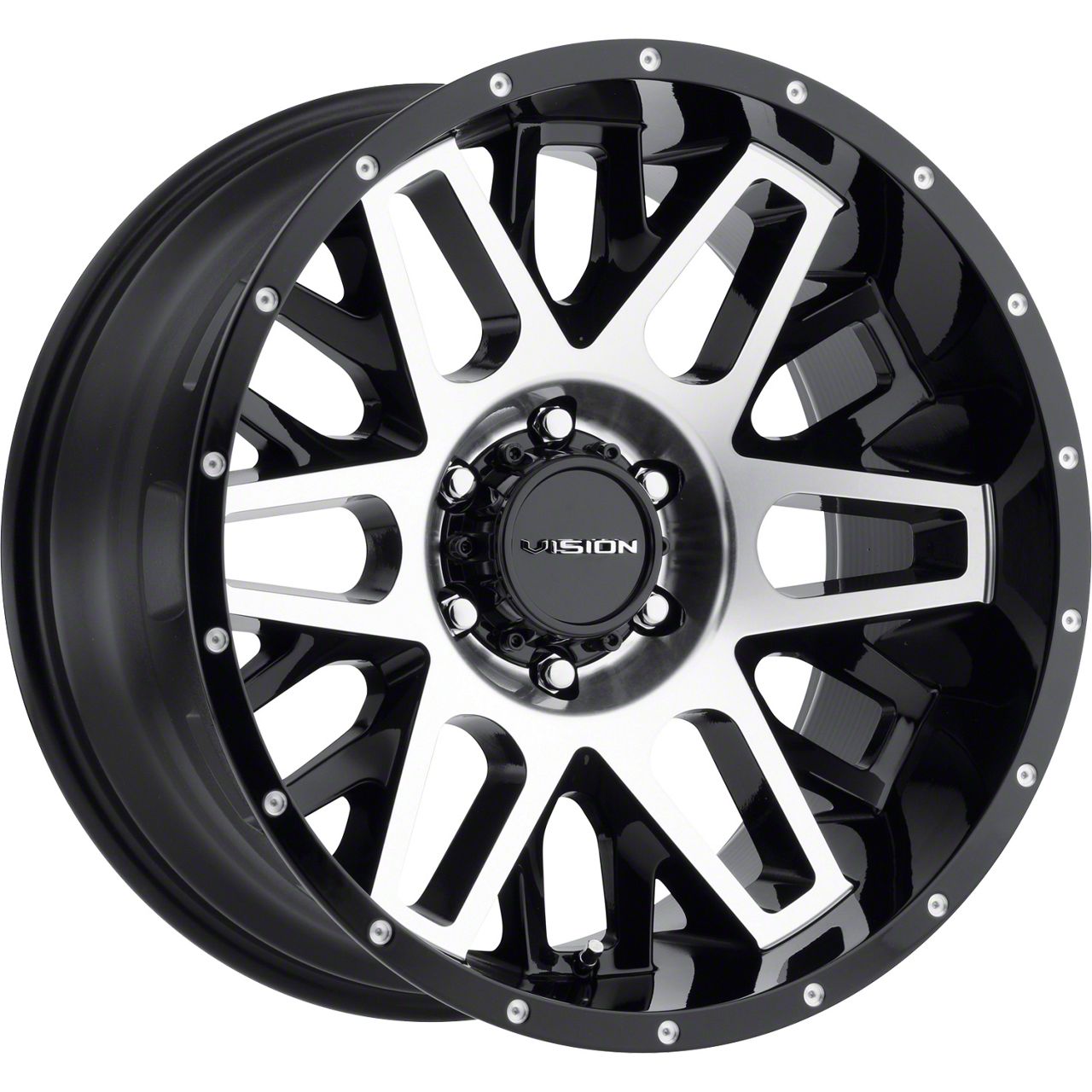 Vision Off-Road F-250 Super Duty Shadow Gloss Black Machined 8-Lug ...