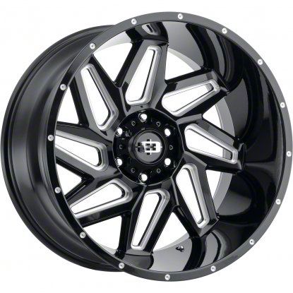 Vision Off-Road F-250 Super Duty Spyder Gloss Black Milled 8-Lug Wheel ...