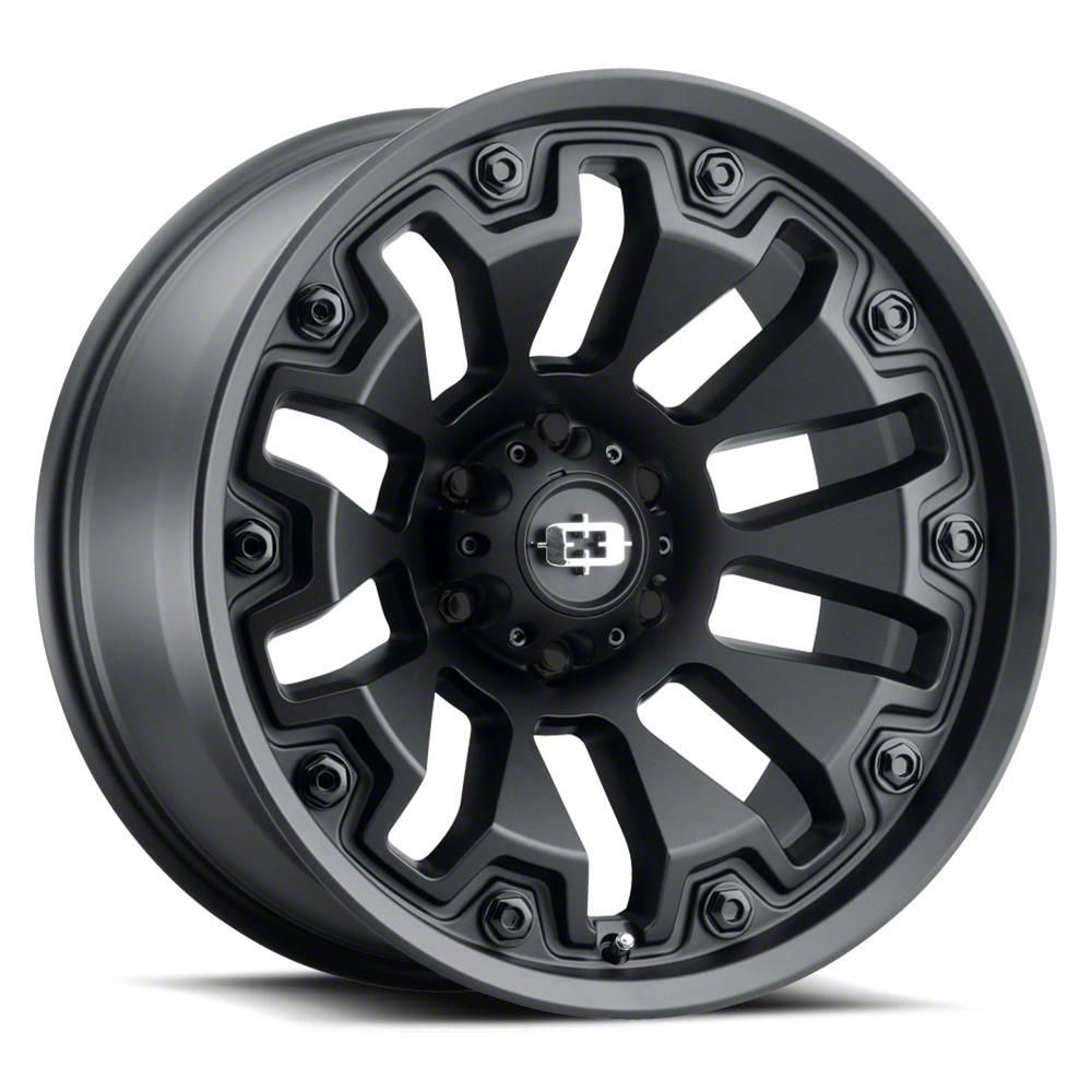 Vision Off-Road Ranger Armor Satin Black with Black Bolt Inserts 6-Lug ...