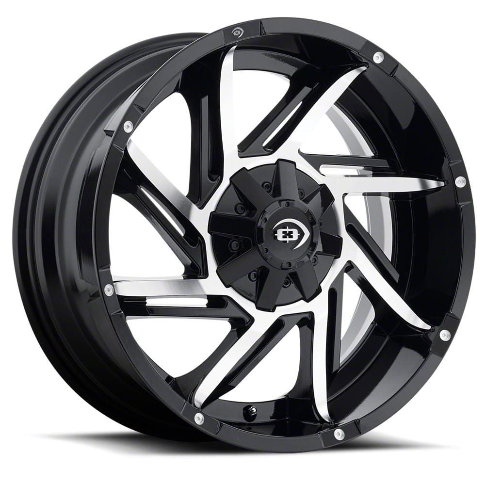 Vision Off-Road Ranger Prowler Gloss Black Machined 6-Lug Wheel; 20x9 ...
