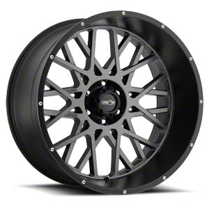 Vision Off-Road F-150 Riot Gloss Black Machined 6-Lug Wheel; 22x10 ...