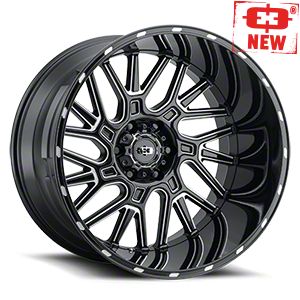 Vision Off-Road Ranger Brawl Gloss Black Milled 6-Lug Wheel; 24x12 ...