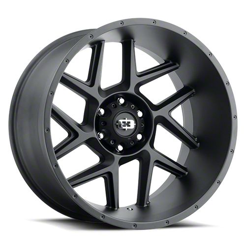 Vision Off-Road Ranger Sliver Satin Black 6-Lug Wheel; 22x12; -57mm ...