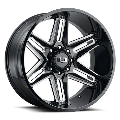 Vision Off-Road Silverado 1500 Razor Gloss Black Milled Spoke 6-Lug ...