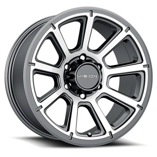 Vision Off-Road Silverado 1500 Turbine Gunmetal Machined Face 6-Lug ...