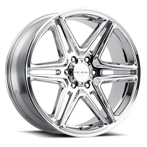 Vision Wheel Silverado 1500 Wedge Chrome 6-Lug Wheel; 24x9.5; 30mm ...