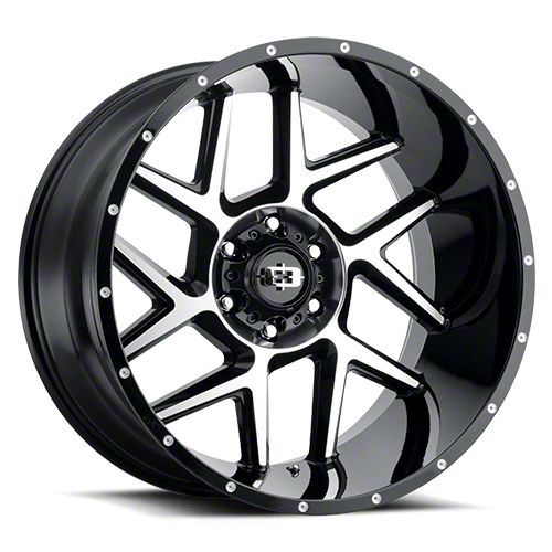 Vision Off-Road F-250 Super Duty Korupt Gloss Black Milled 8-Lug Wheel ...