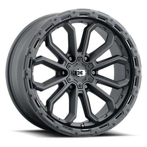 Vision Off-Road Silverado 2500 Korupt Satin Black 8-Lug Wheel; 20x9 ...
