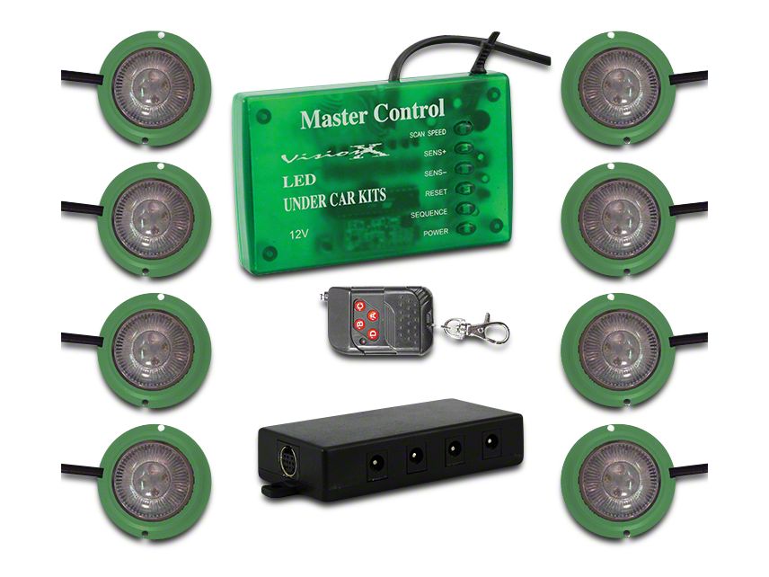 Vision X Sierra 1500 Tantrum LED Rock Light; Green HIL-STG (Universal ...