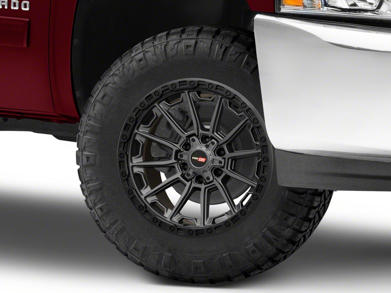 Vortek Off-Road Silverado 1500 VRT-601 Matte Titanium with Black Bead ...