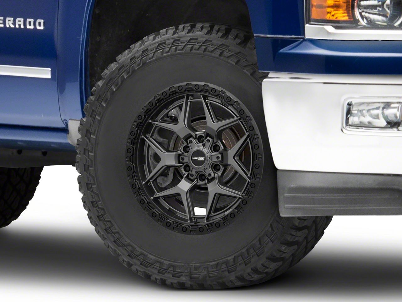 Vortek Off-Road Silverado 1500 VRT-603 Matte Titanium with Black Bead ...
