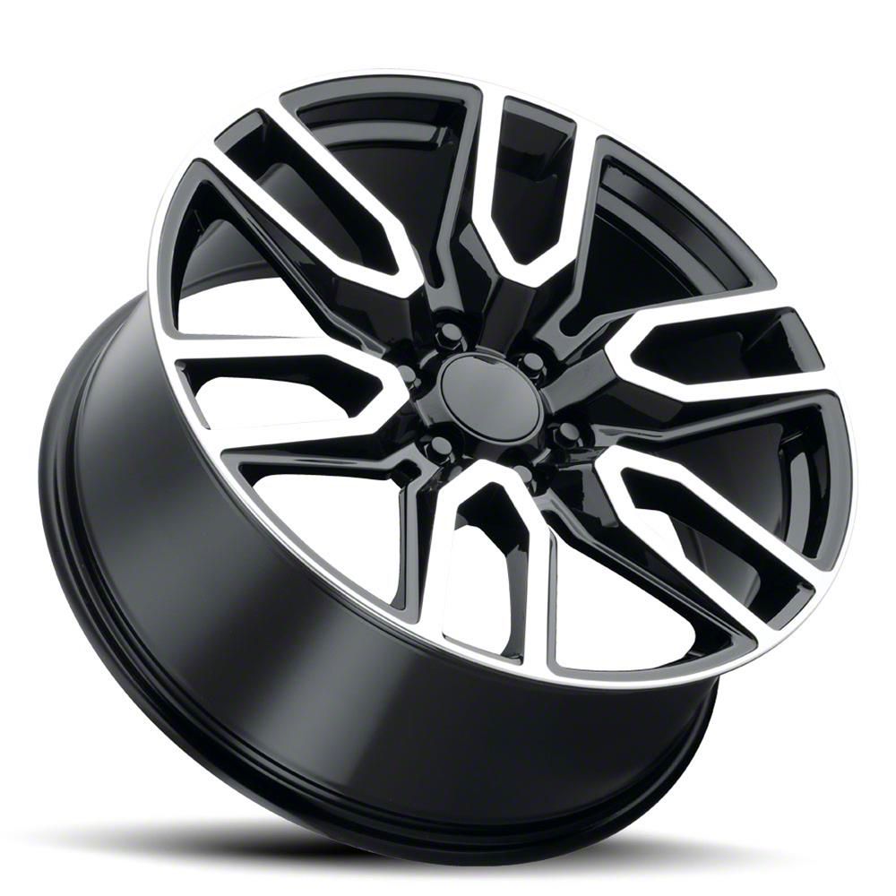 Voxx Replica Canyon Denali Style Gloss Black Machined 6-Lug Wheel; 20x9 ...