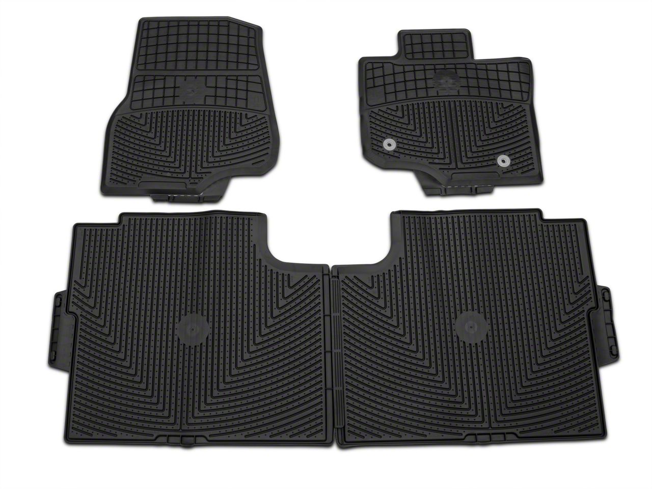 Weathertech F-150 All-Weather Front and Rear Rubber Floor Mats; Black ...