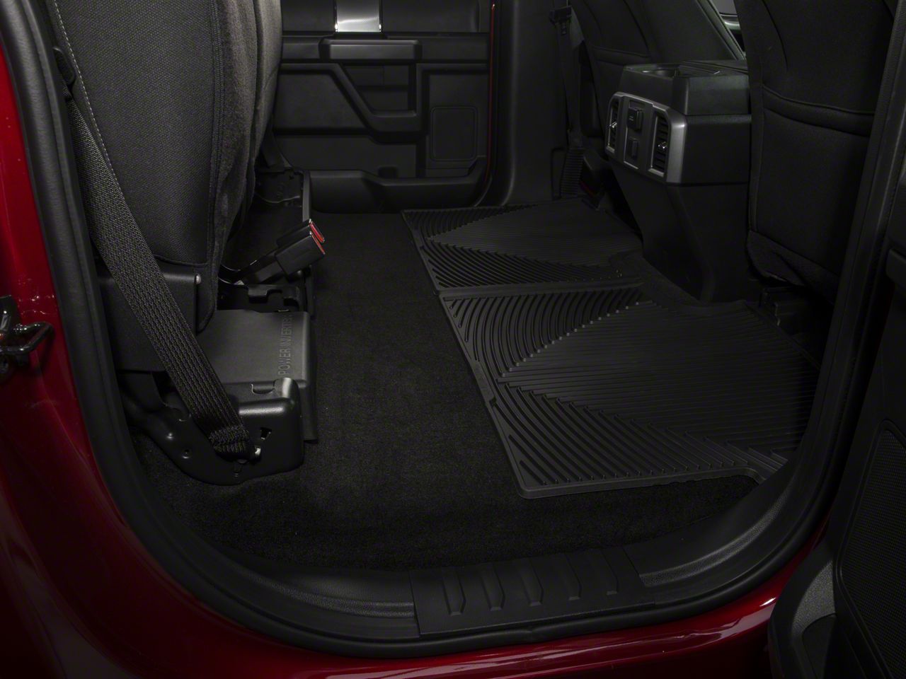 Weathertech F-150 All-Weather Front and Rear Rubber Floor Mats; Black ...