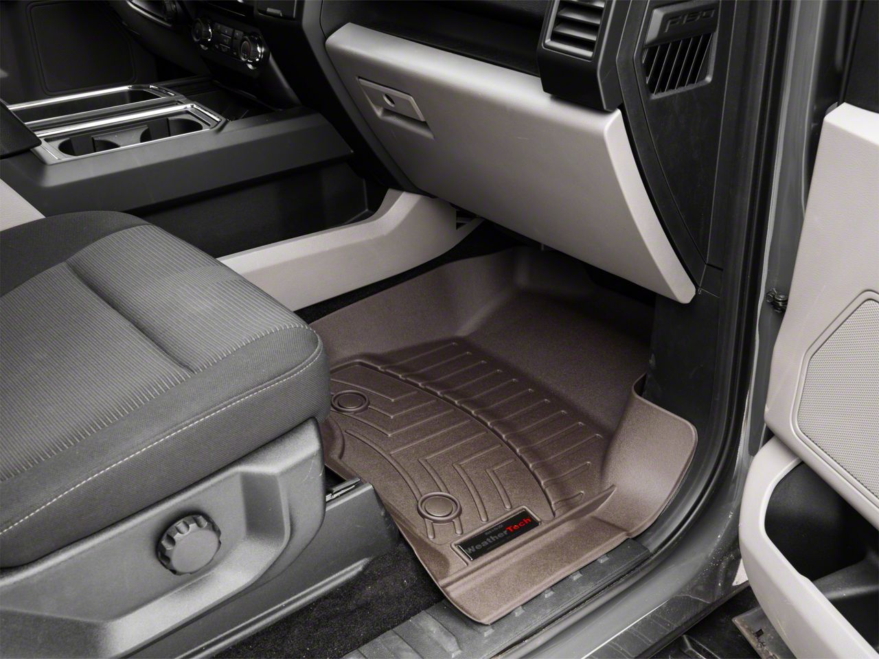 Weathertech F-150 DigitalFit Front and Rear Floor Liners; Cocoa T541238 ...