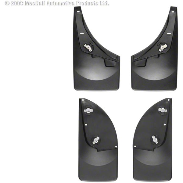 Weathertech F-350 Super Duty No-Drill Mud Flaps; Front and Rear; Black ...
