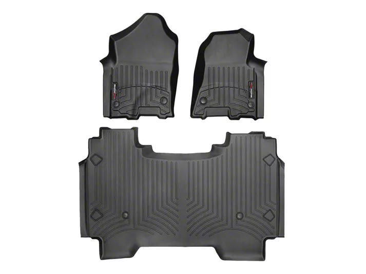 Weathertech RAM 1500 DigitalFit Front and Rear Floor Liners; Black ...