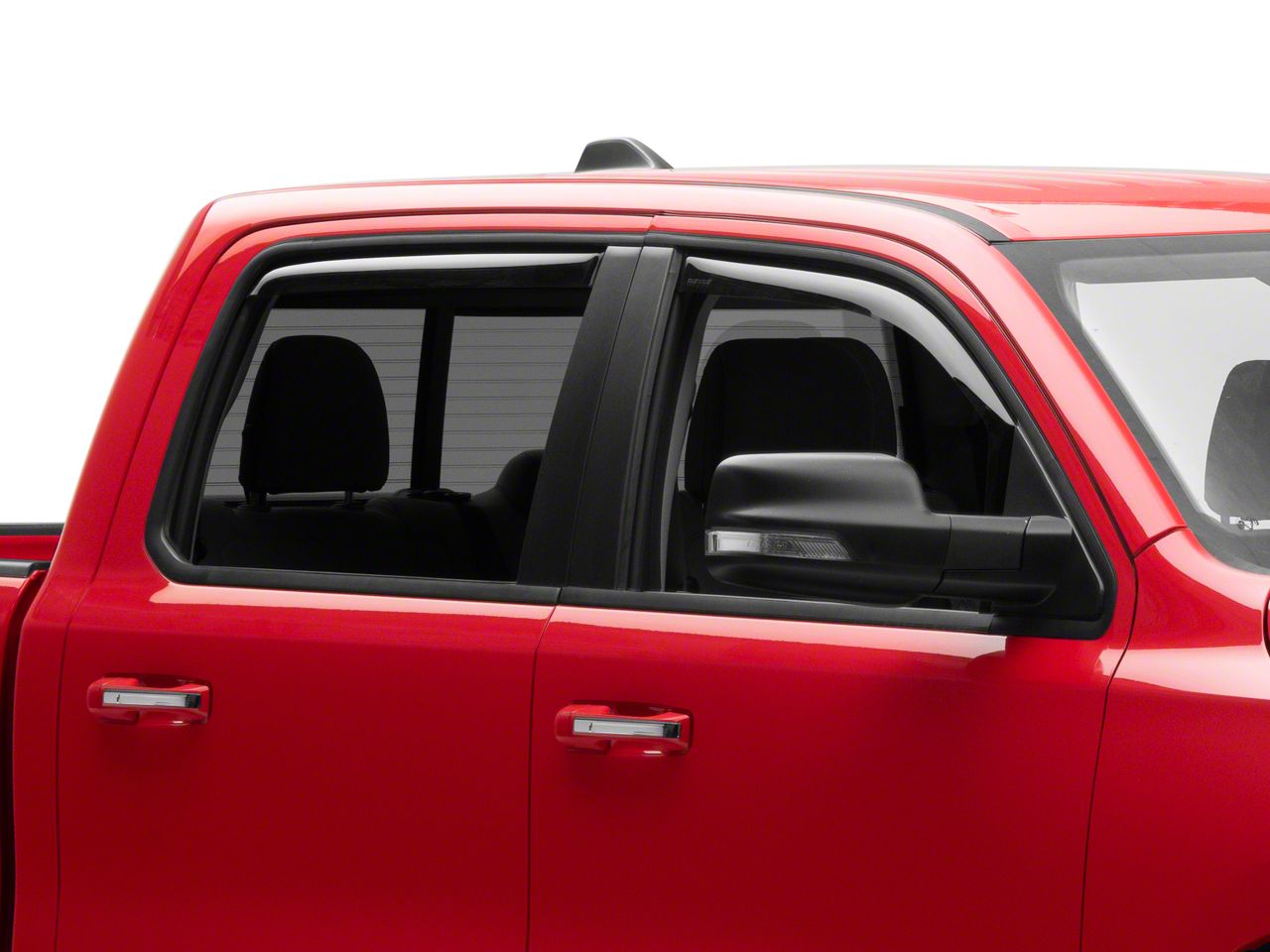 Weathertech RAM 1500 Side Window Deflectors; Front and Rear; Dark Smoke ...
