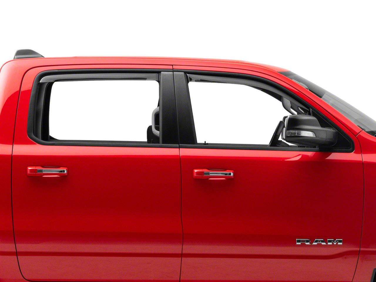 Weathertech RAM 1500 Side Window Deflectors; Front and Rear; Dark Smoke ...