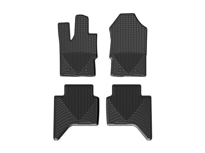 Weathertech Ranger All-Weather Front and Rear Rubber Floor Mats; Black W519-W520 (19-23 Ranger ...