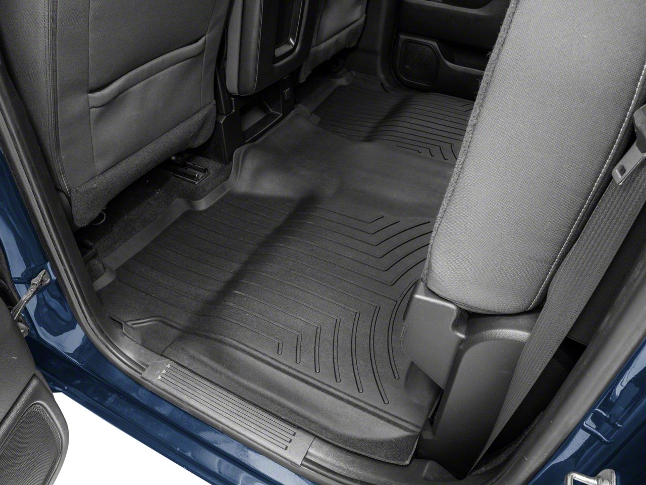 Weathertech Silverado 1500 Front and Rear Floor Liner HP Black 446071IM 445422IM 14 18 Silverado 1500 Crew Cab