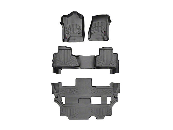 Weathertech Tahoe DigitalFit Front, Rear and Third Row Floor Liners ...