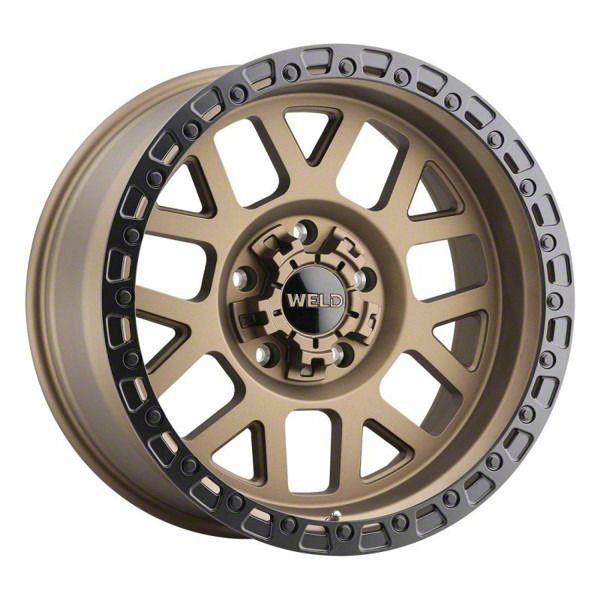 Weld Off-Road Sierra 2500 Cinch Satin Bronze with Satin Black Ring 8 ...